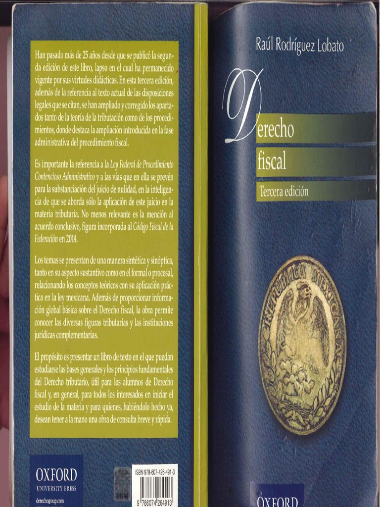 DERECHO FISCAL 3ra EDICIÓN RAUL RODRIGUEZ LOBATO | PDF