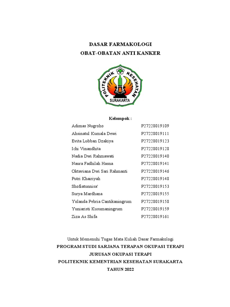 Farmakologi Obat Anti Kanker | PDF