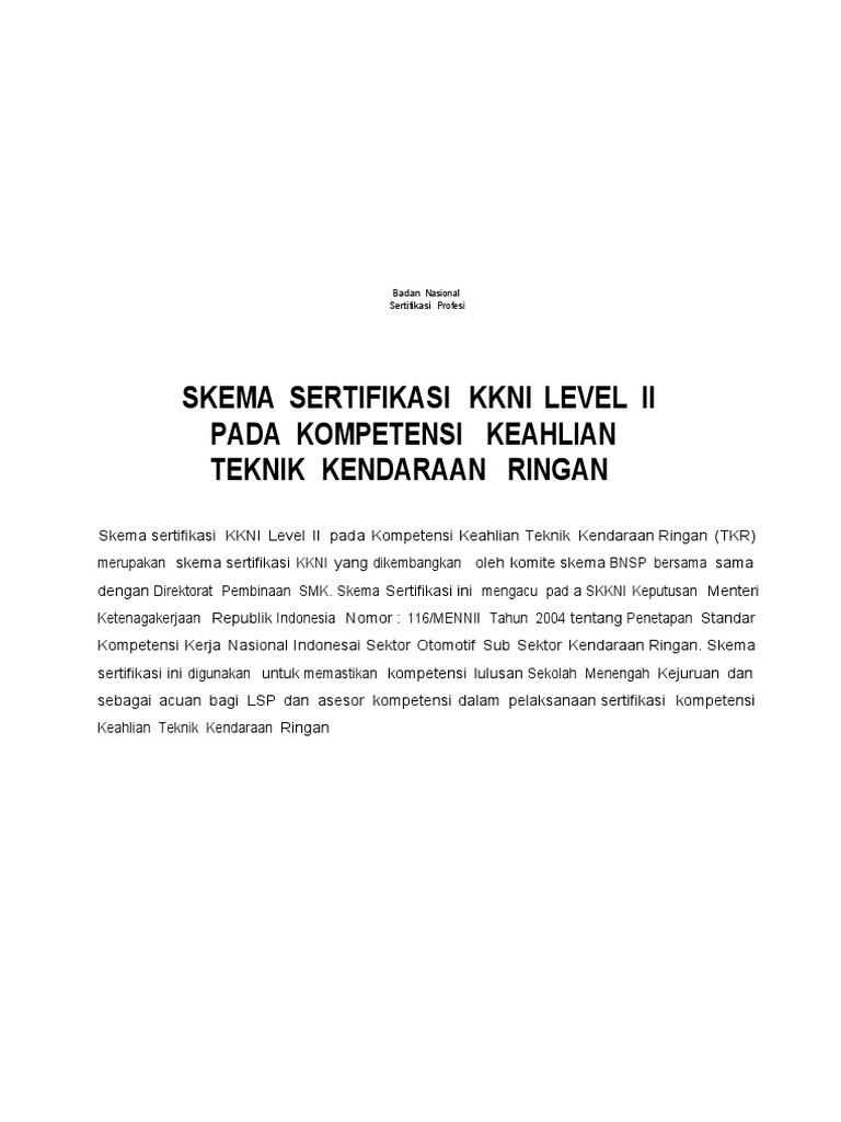 16 KKNI II Teknik Kendaraan Ringan | PDF