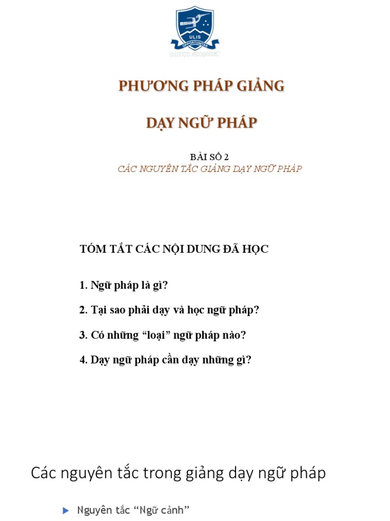 D y NG Pháp - Lesson 2 | PDF