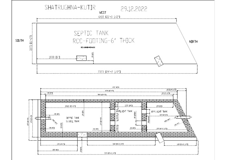 Septic Tank - Footing and Wall | PDF