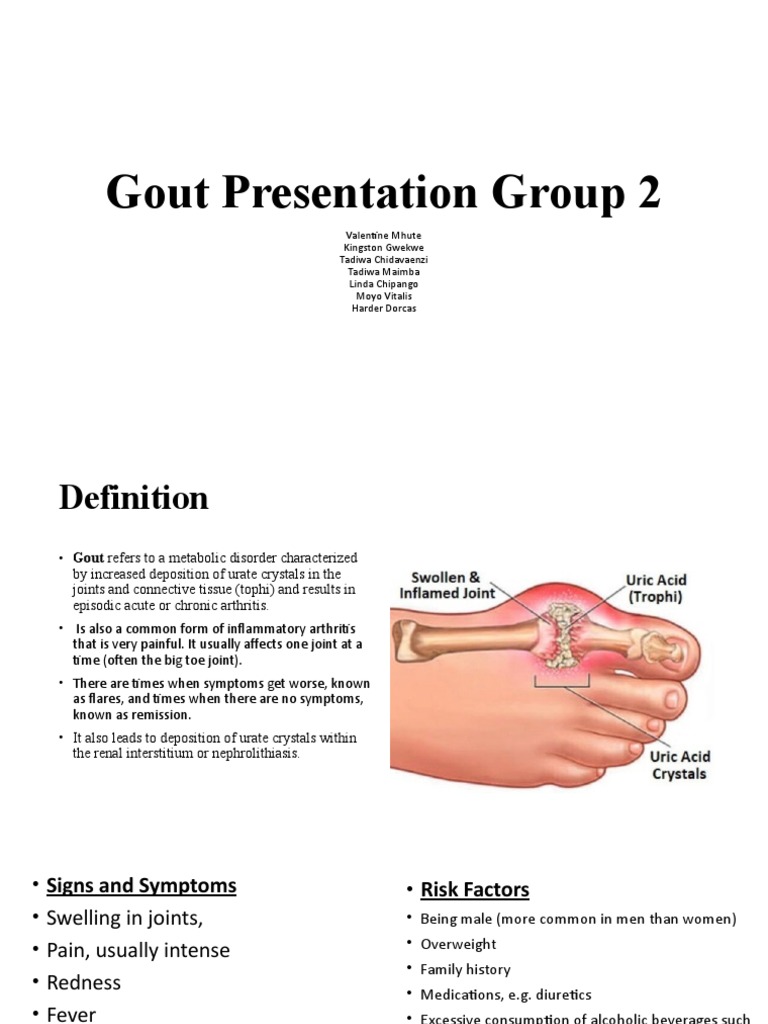Gout Presentation Group 2 | PDF | Gout | Diseases And Disorders