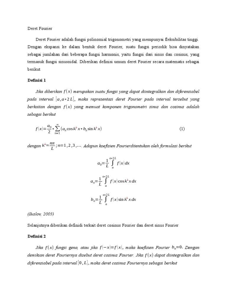 Deret Fourier | PDF