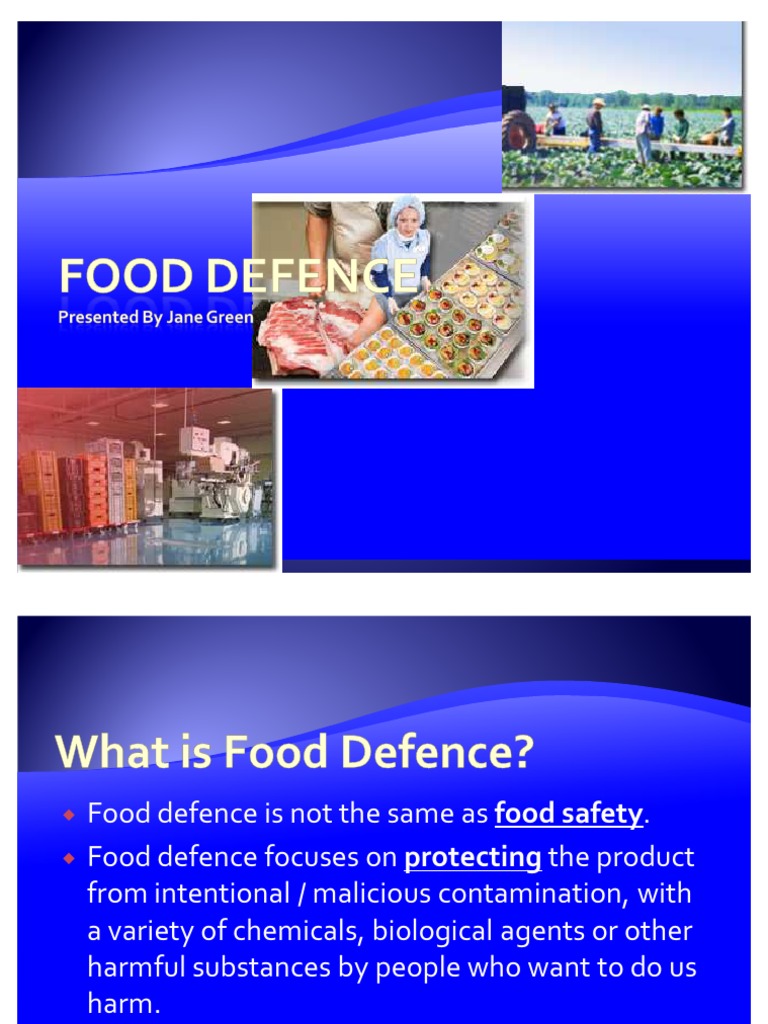Food Defense Training Overview | PDF | Wellness | Science & Mathematics