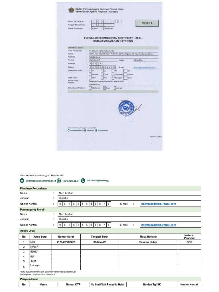 Formulir Sudah Di TTD | PDF