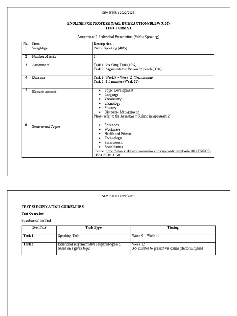Speaking Task Argumentative Speech Guidelines-1 | PDF | Applied ...