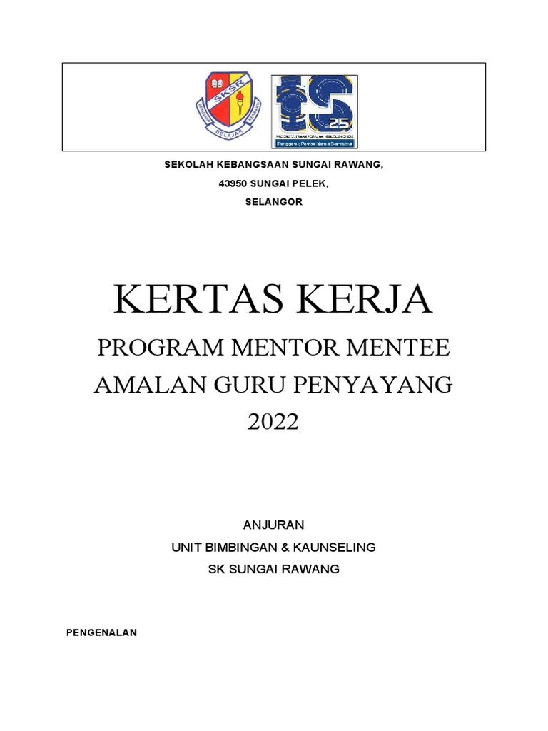 Kertas Kerja Program Mentor Mentee | PDF
