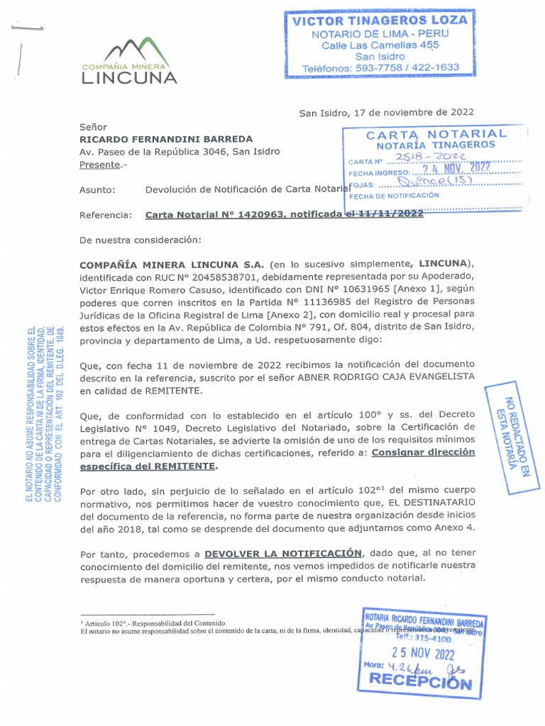 Lincuna Compañia Minera | PDF