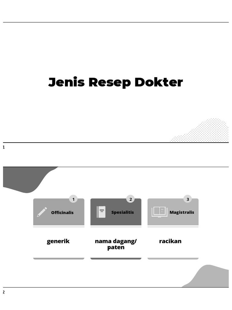 Jenis Formula Resep Dokter | PDF