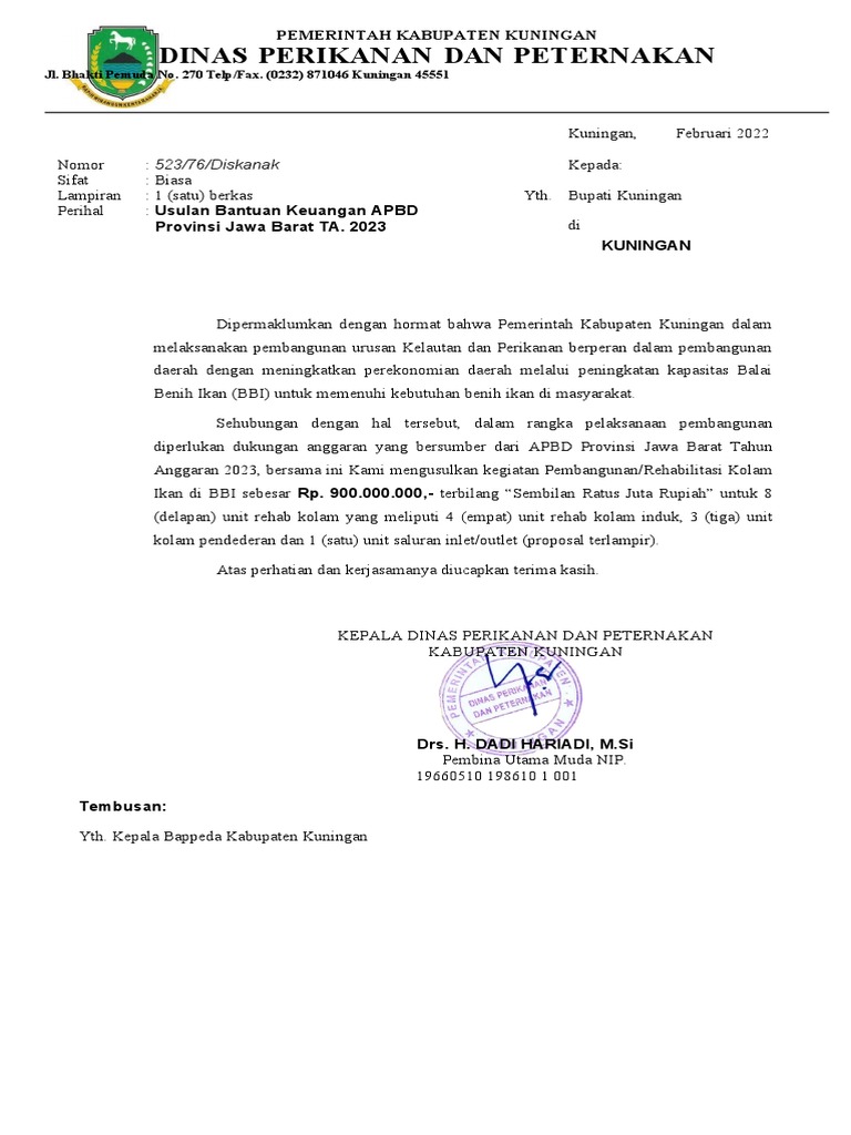 Contoh Proposal Kelompok Ikan | PDF