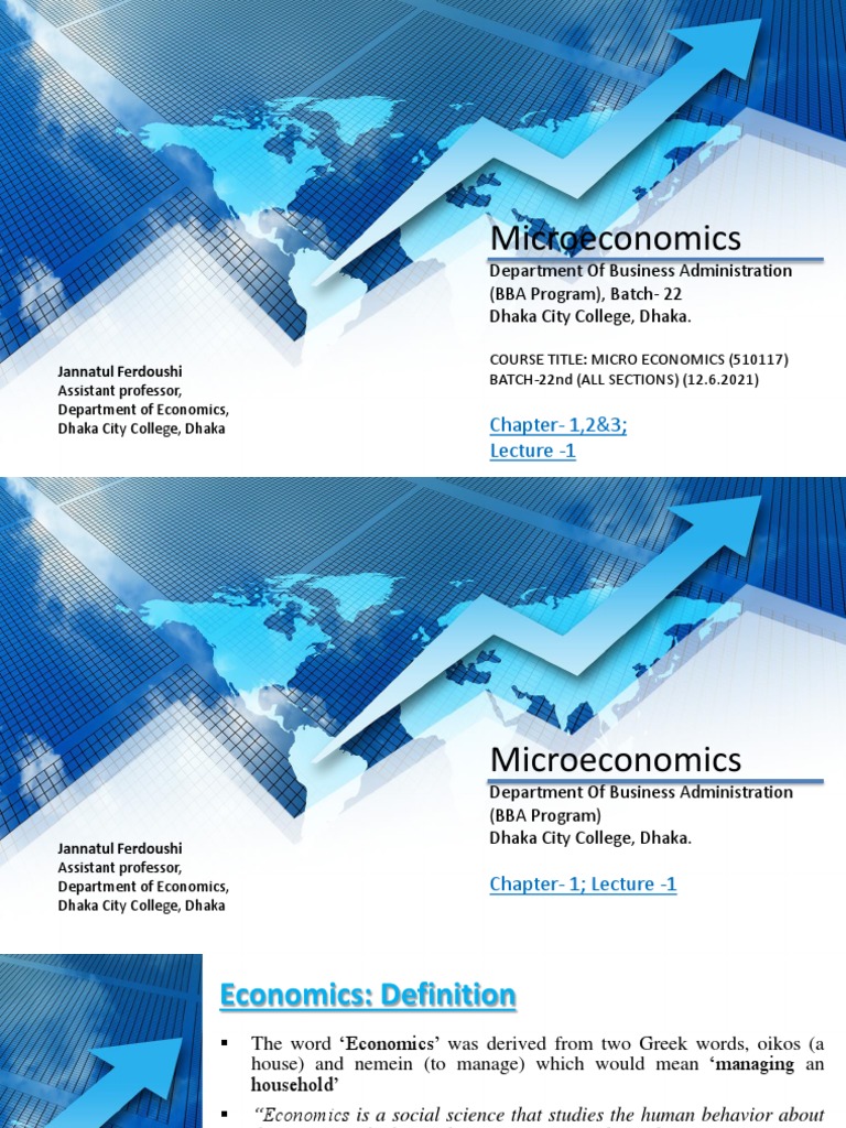 Microeconomics BBA Chapter-1,2&3 | PDF | Economics | Capitalism