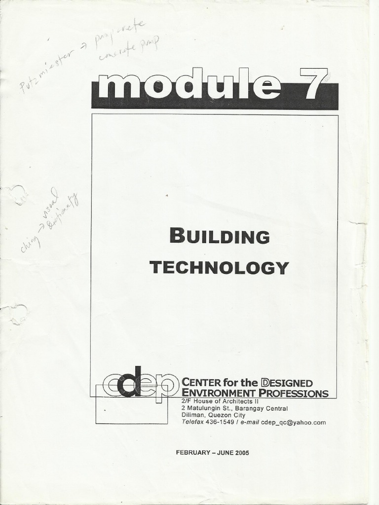 Module - Building Technology | PDF