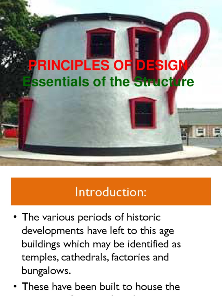 Lect. 02. Principles of Design Essentials of The Structure | PDF ...
