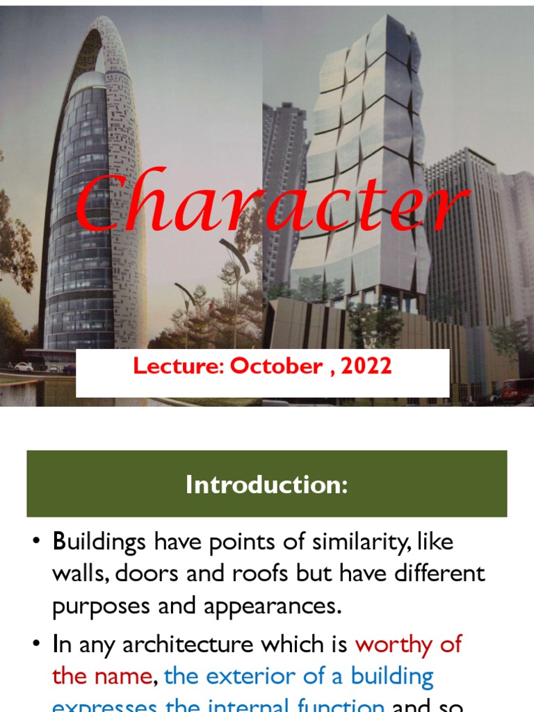 Lecture 03. Building Character | PDF | Building | Window