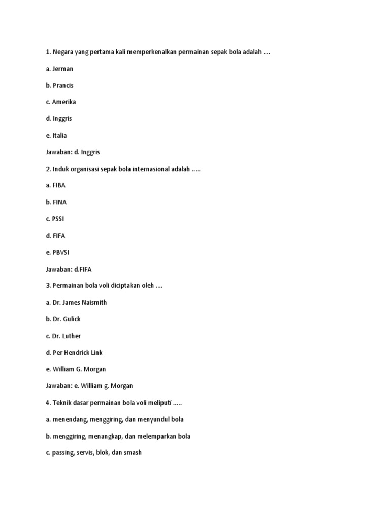 Soal Ujian Semester Ganjil PJOK Kelas XI | PDF