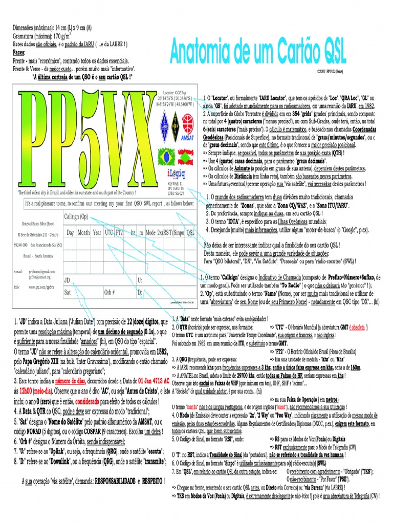Anatomia de Um Cartão QSL | PDF