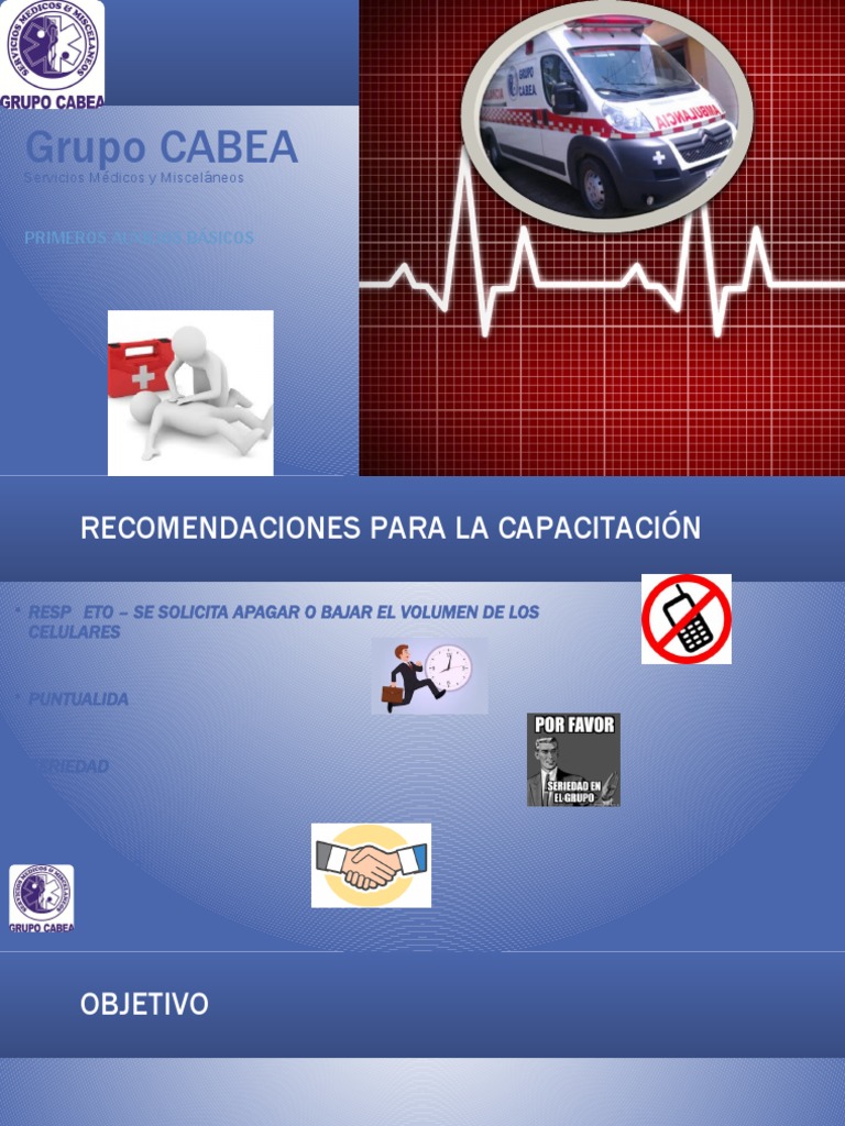 Primeros Auxilios CABEA CIA LTDA | PDF | Reanimación cardiopulmonar | Herida