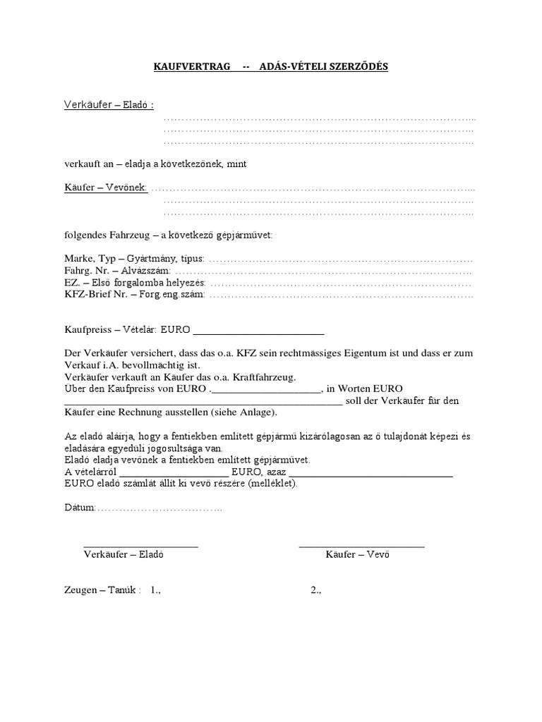 Egyszerusitett Nemet Magyar Adasveteli | PDF