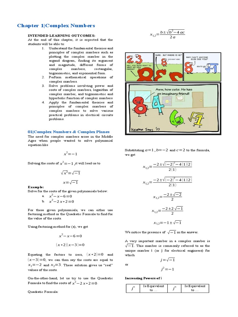 Chapter 1 - Complex Numbers | PDF | Complex Number | Coordinate System
