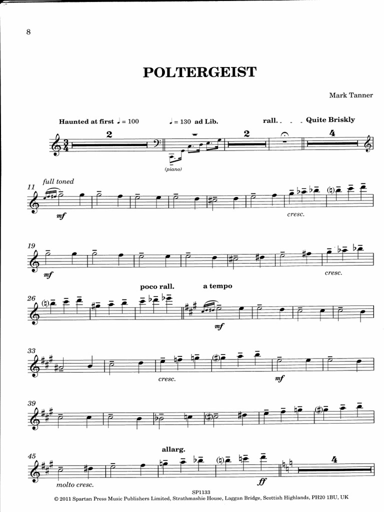 M. Tanner Flute Pastilles Book 2 - Poltergeist | PDF