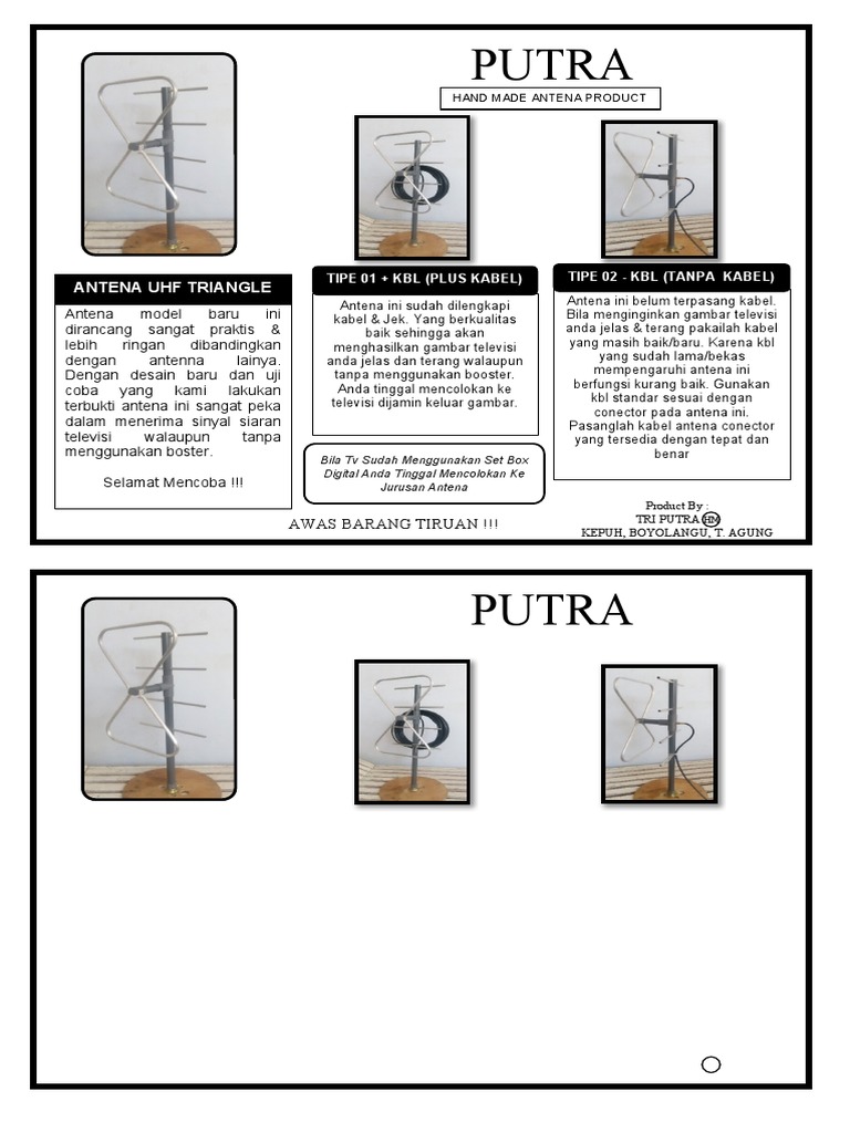 Antena UHF Triangle: Praktis dan Efisien | PDF