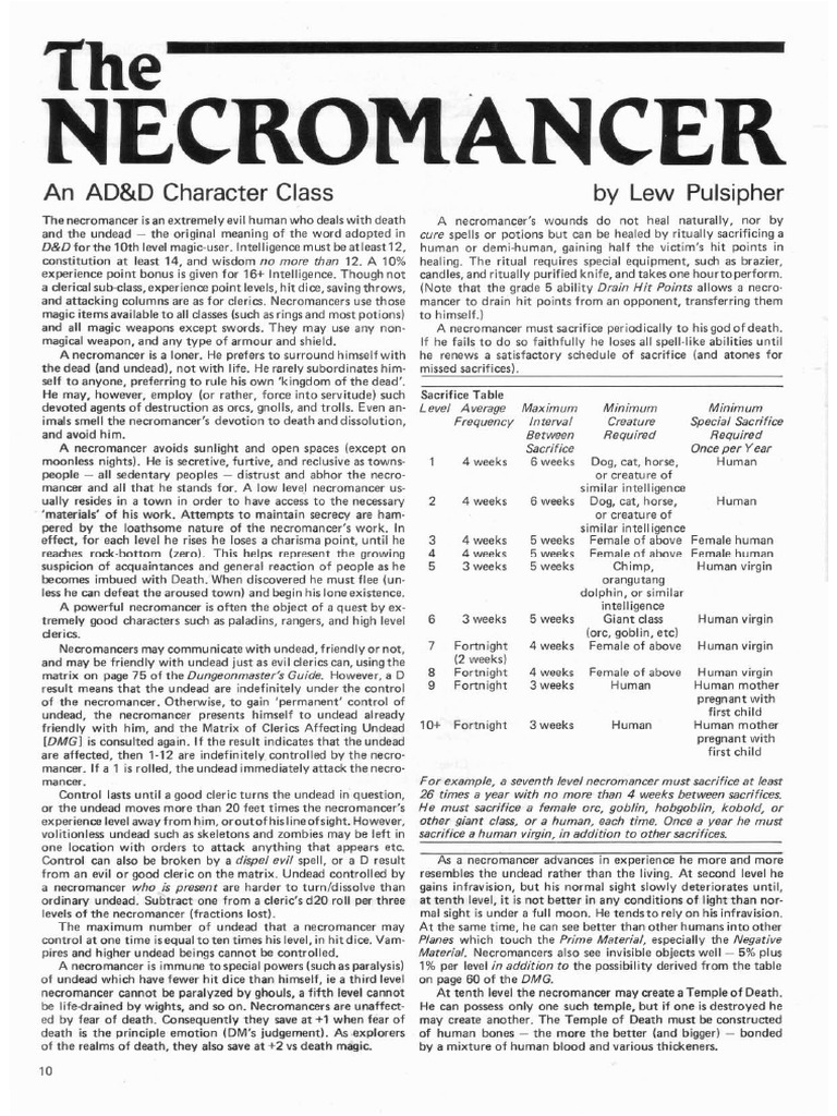 Classe - White Dwarf #35 - The Necromancer | PDF