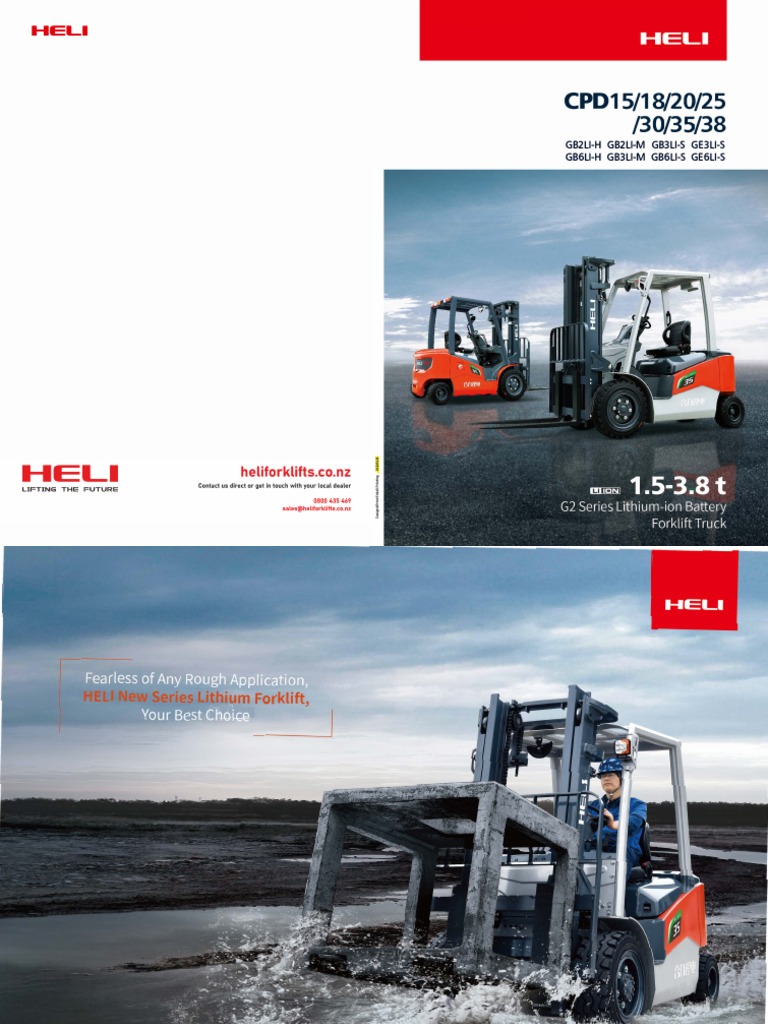 Electric Lithium Ion Forklift CPD 20-CPD 25-CPD 30-CPD 35 G2 | PDF | Lithium Ion Battery | Forklift