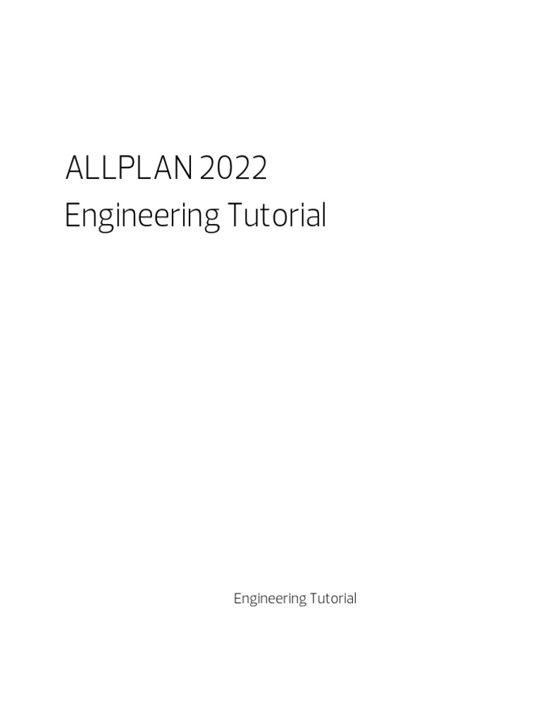 Allplan 2022 EngineeringTutl | PDF | Computing | Software