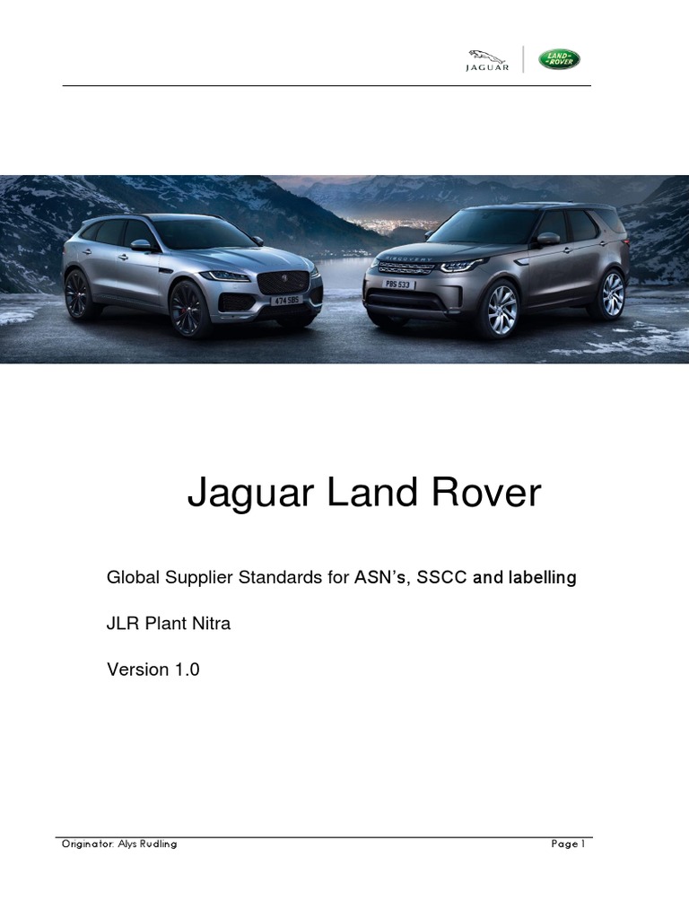 JLR Nitra ASN & SSCC Labelling Standards | PDF | Electronic Data ...