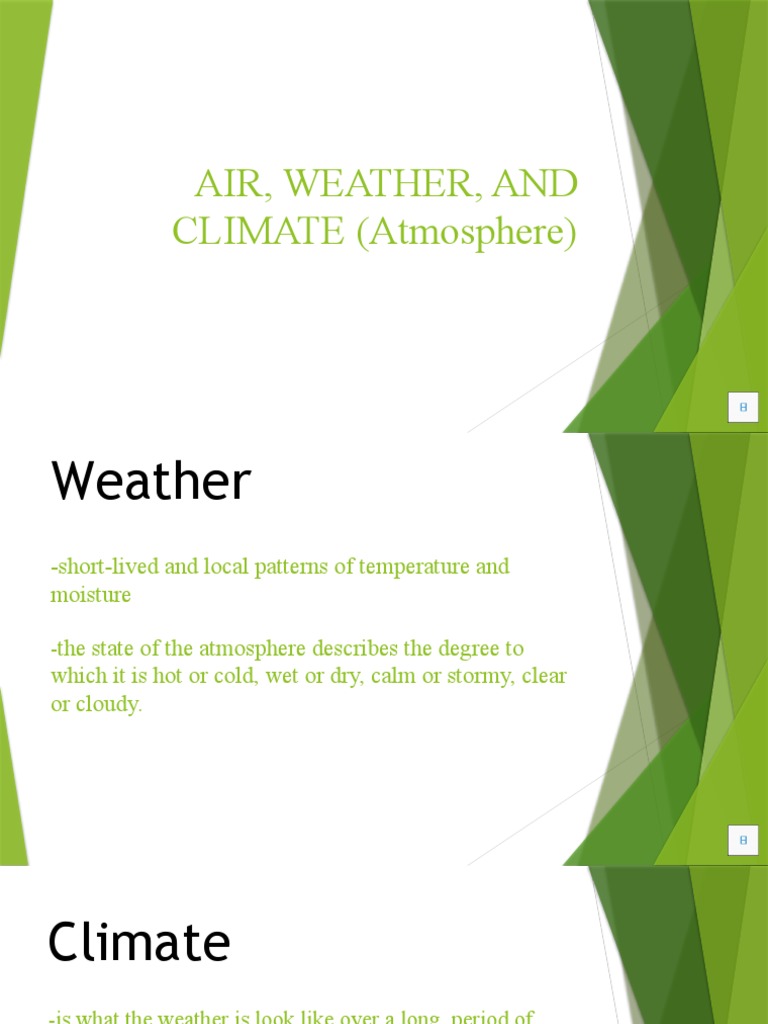 Air, Weather, and Climate (Atmosphere | PDF