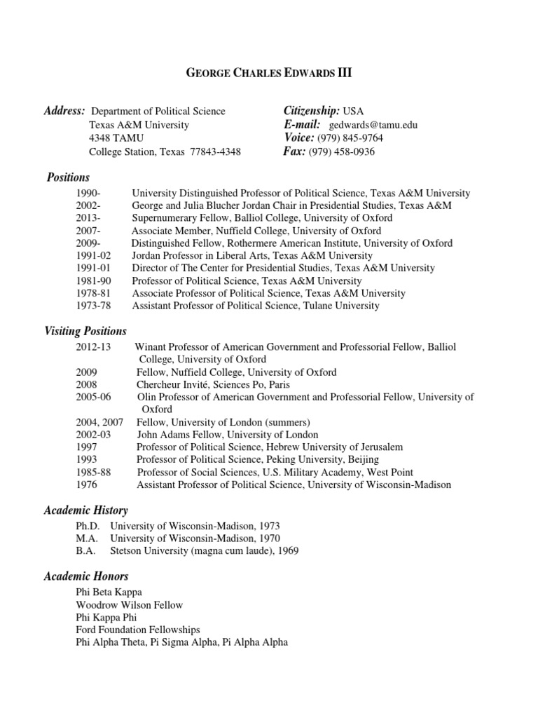 George C. Edwards III: Political Science Expert | PDF | American ...