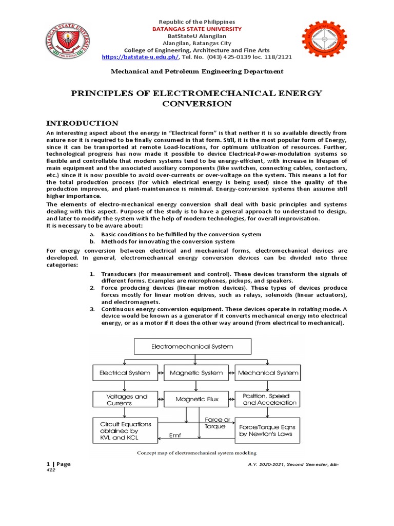 Principles of Electromechanical Energy Conversion | PDF | Electric ...