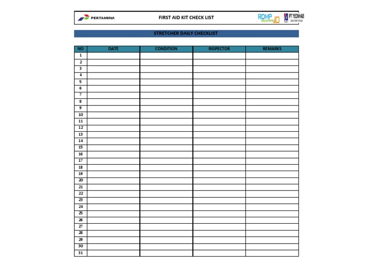 Checklist Tandu | PDF