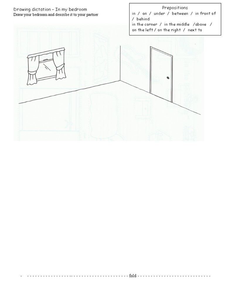 Drawing Dictation in My Bedroom Fun Activities Games - 32827 | PDF