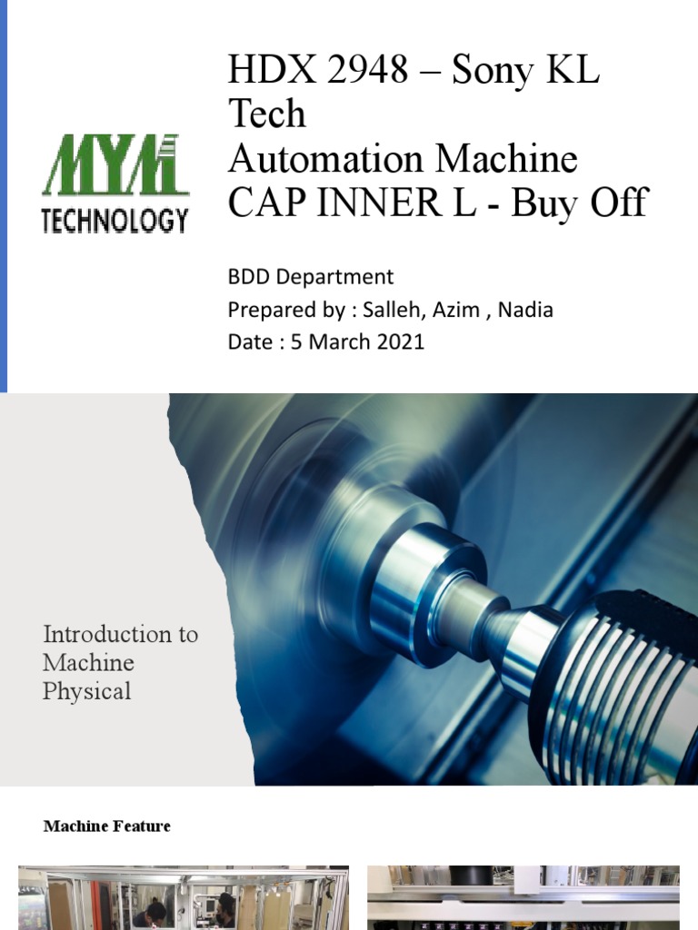 HDX 2948 - Automation Machine Intro - Buy Off | PDF