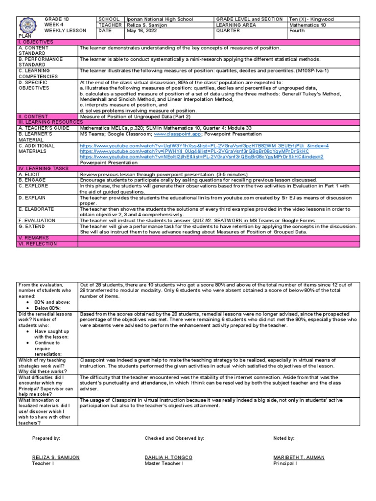Cot 2 | PDF | Learning | Teachers