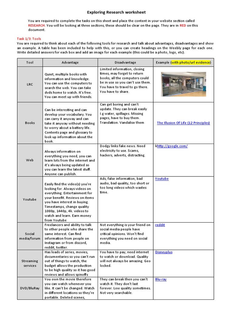 Exploring Research Worksheet | PDF | Qualitative Research | Mass Media