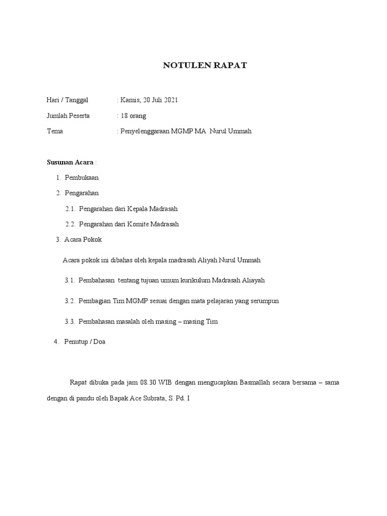 Dokumen MGMP | PDF