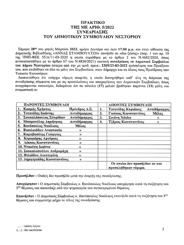 Πρακτικό Δ.Σ. | PDF