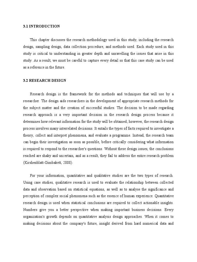 Chapter 3 (Methodology) | PDF | Methodology | Sampling (Statistics)