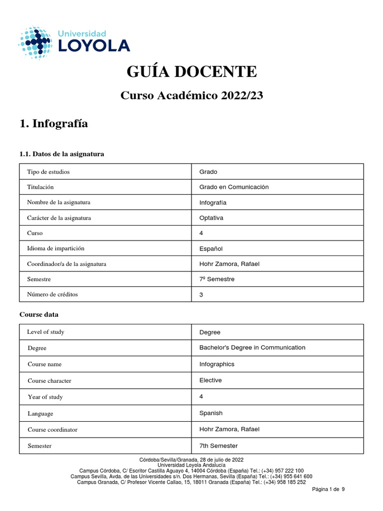 GuiaDocente Infograf A | PDF | Aprendizaje | Sevilla