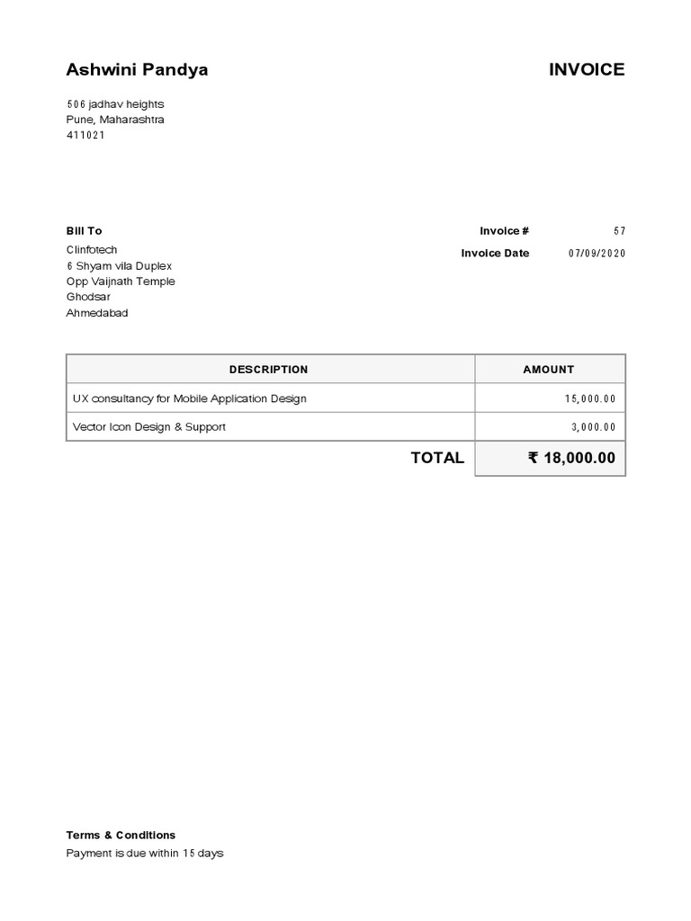 57 Invoice Clinfotech | PDF