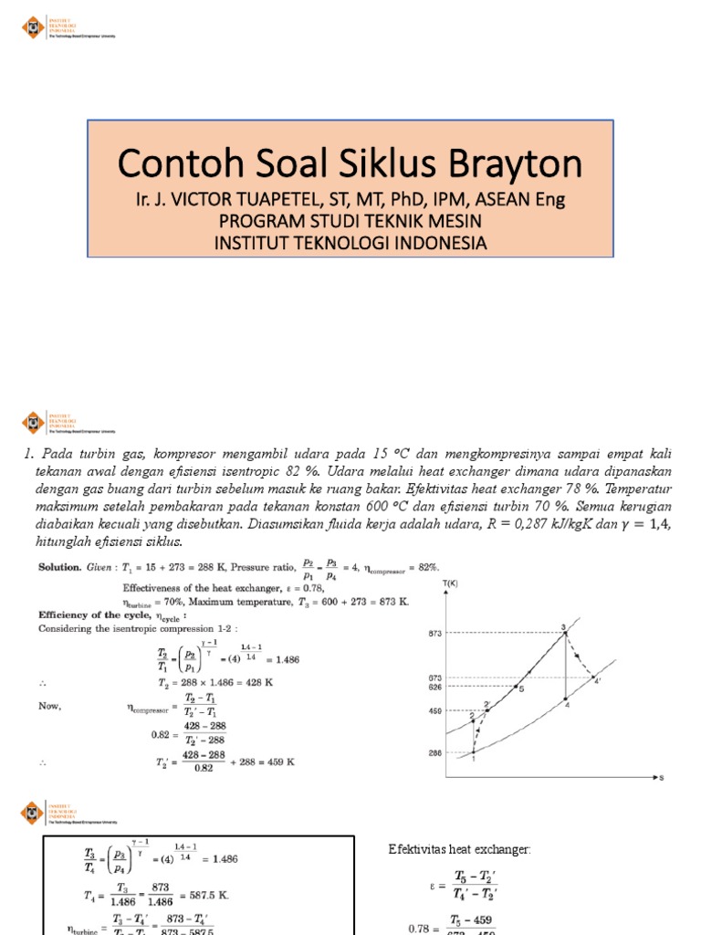 Contoh Soal Siklus Brayton | PDF
