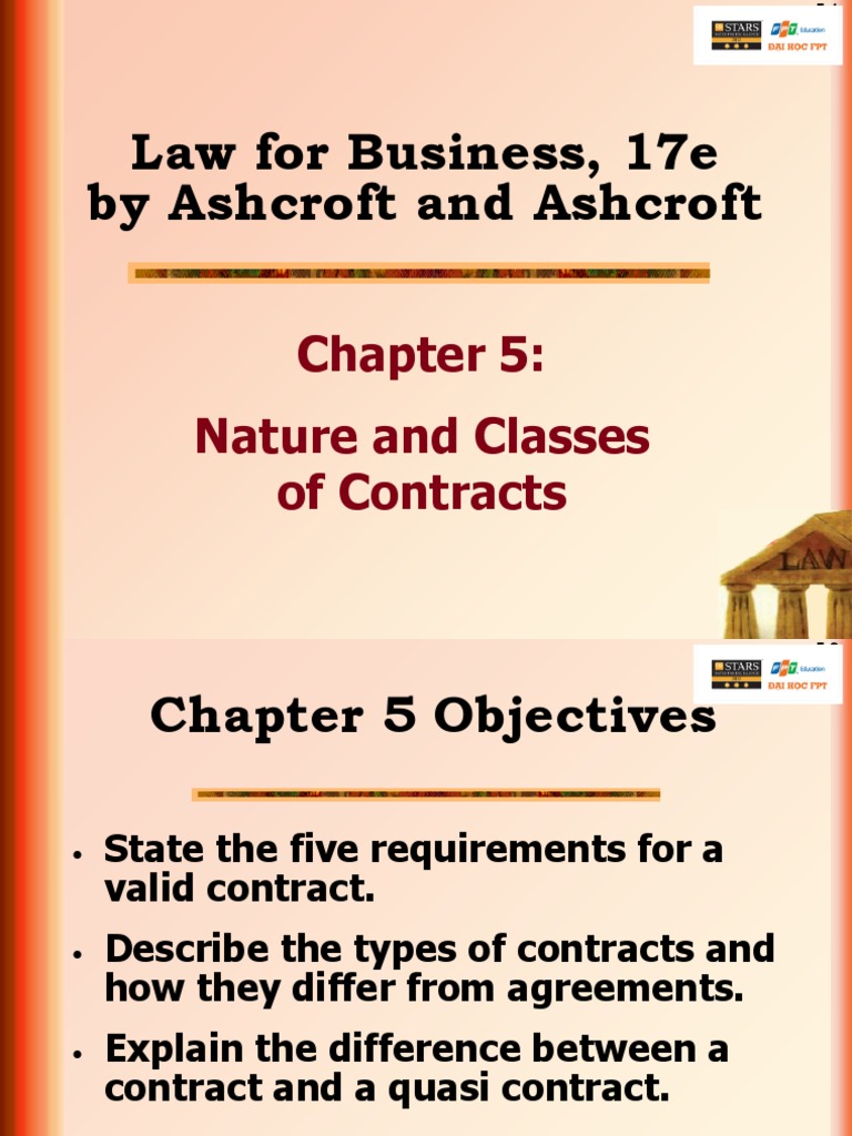 Law For Business, 17e by Ashcroft and Ashcroft: Nature and Classes of ...