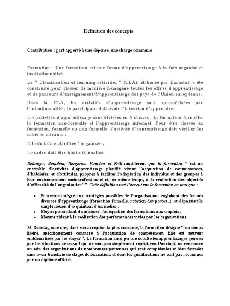 Définition Des Concepts | PDF