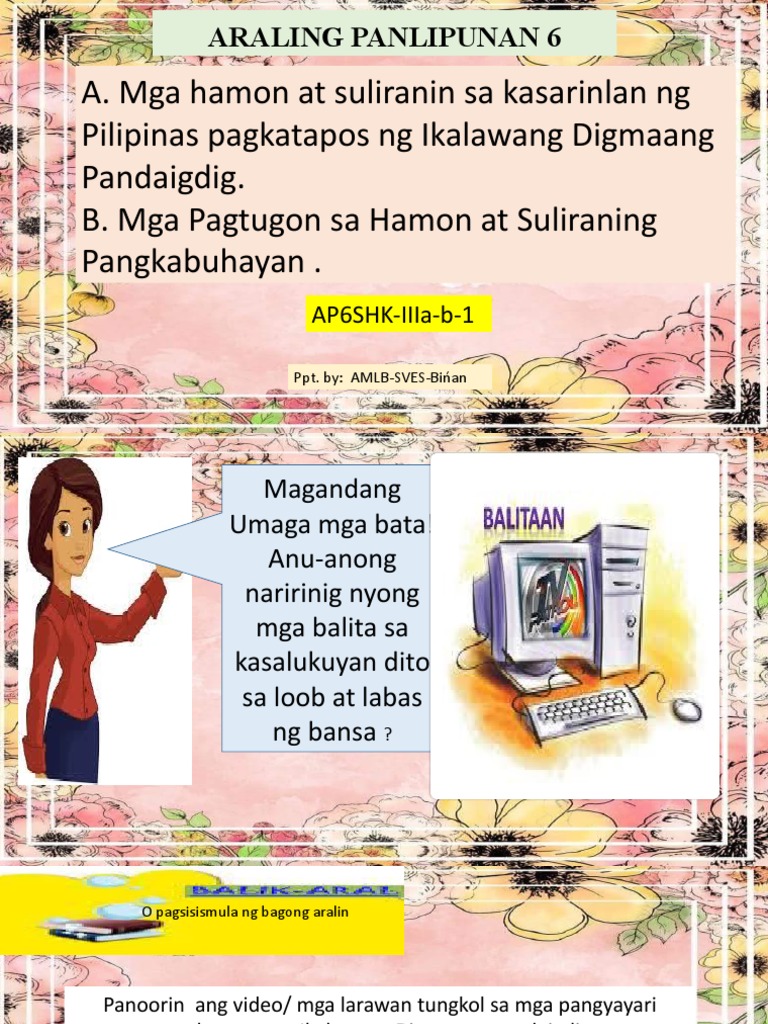 DEVICES - AP6-Q3-W1-Day 1-A. Mga Hamon at Suliranin Sa Kasarinlan NG Pilipinas Pagkatapos NG ...