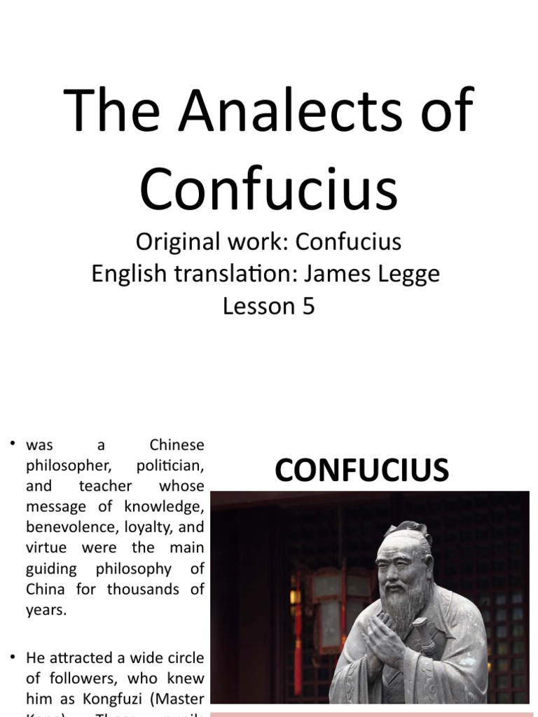 8 The Analects of Confucius | PDF