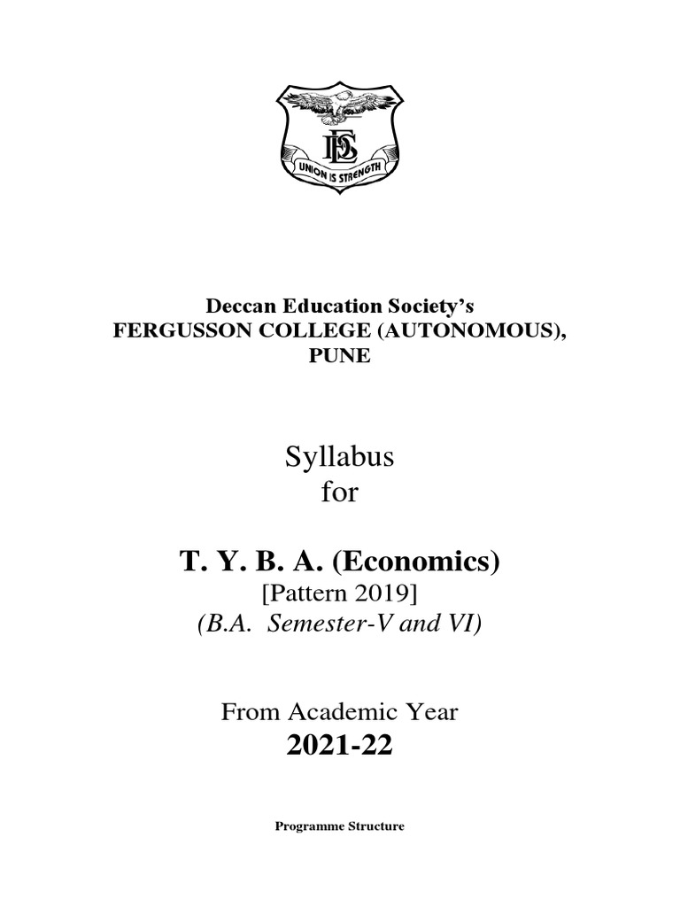 Tyba Economics Syllabus Course Outcomes | PDF | Taxes | Econometrics