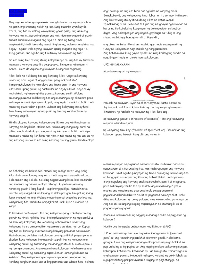 ESP 7 Week 5 KALAYAAN | PDF