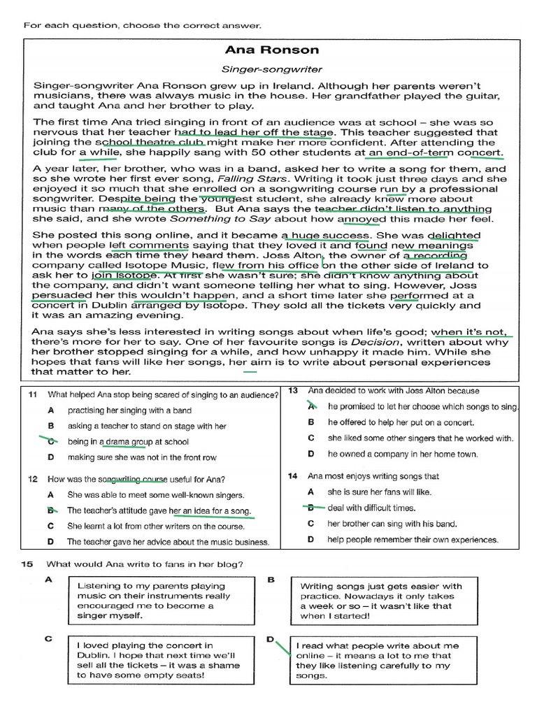 Homework Feb Reading PET PART 3 TEST 3 & TEST 4 | PDF